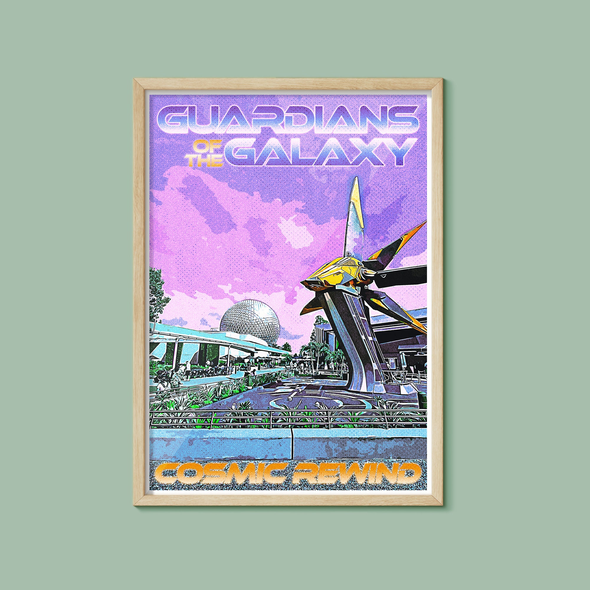 Guardians of the Galaxy Cosmic Rewind Poster, Disney Print, | Inspire ...