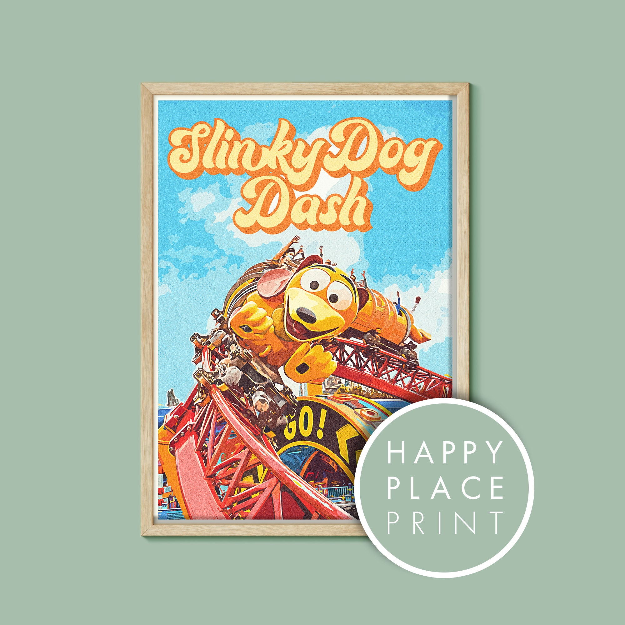Slinky Dog Dash at Hollywood Studios Retro Poster, Disney Pr | Inspire ...