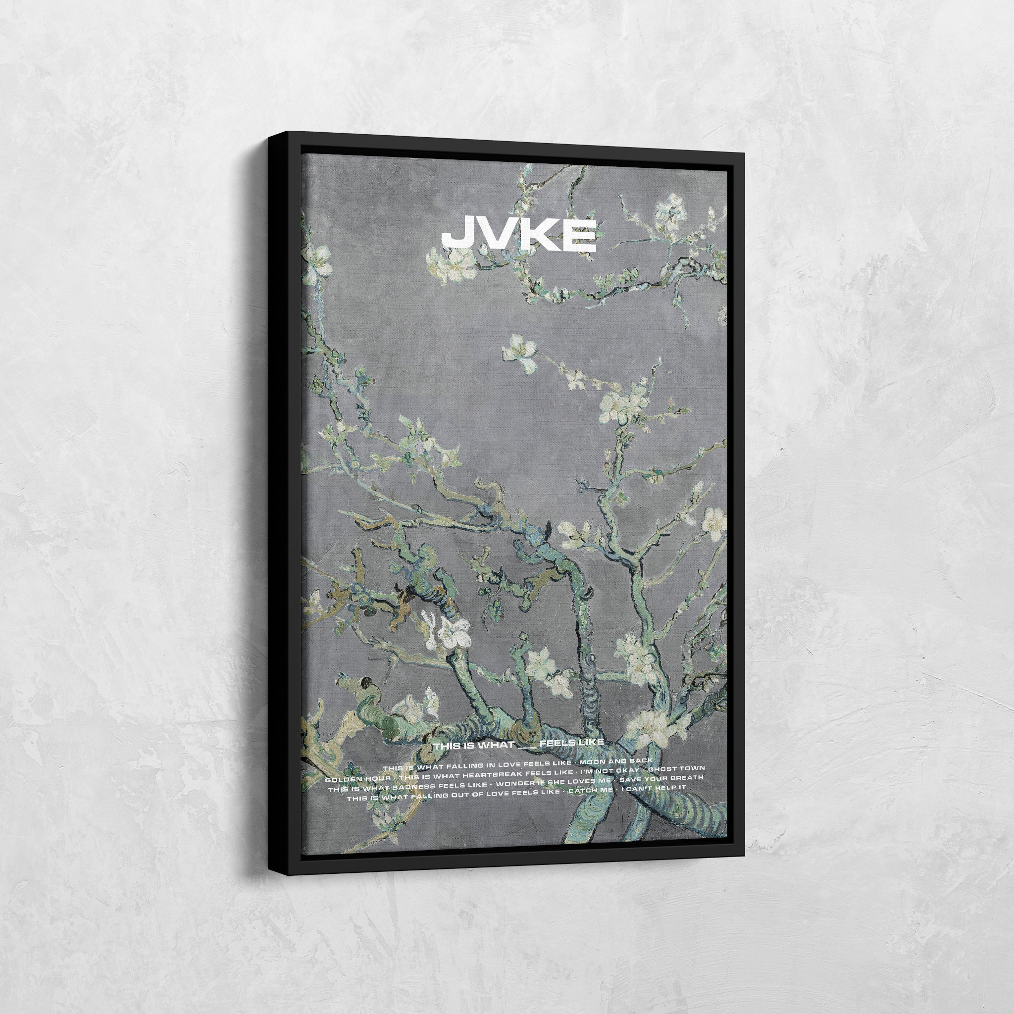 JVKE Album Poster, Almond Blossom Van Gogh Canvas, JVKE Trac | Inspire ...