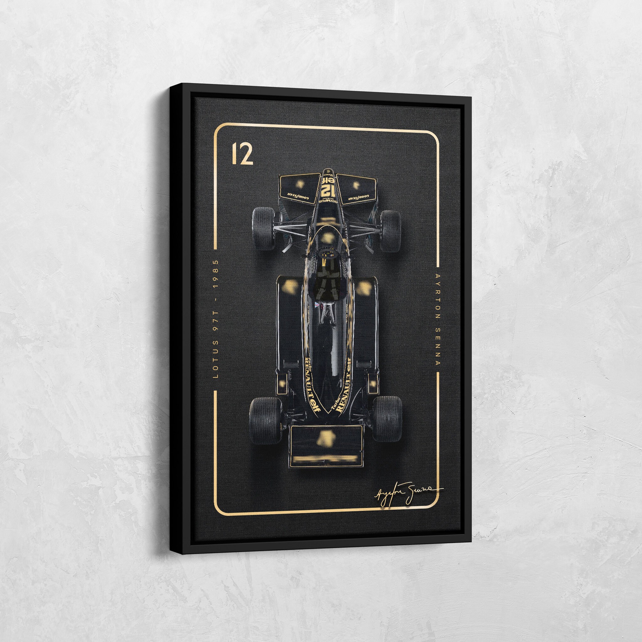 Lotus 97T Formula One Racing Car, Ayrton Senna Poster, Formu | Inspire ...