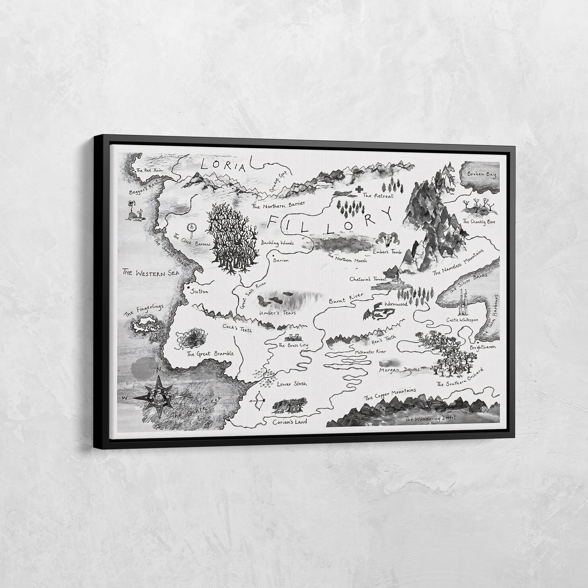 Map of Fillory Print, The Magicians Map Canvas, Quentin Cold | Inspire ...