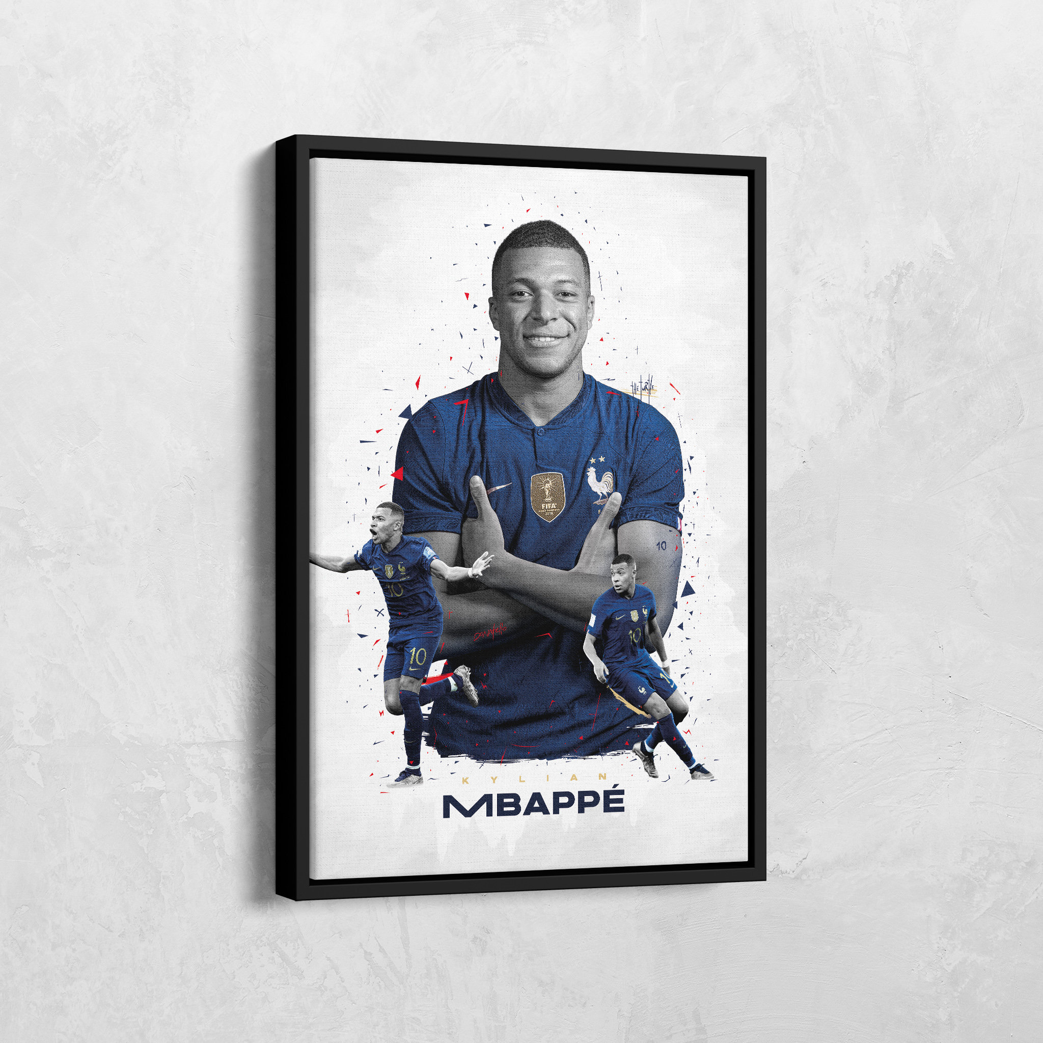 Mbappe Canvas, Kylian Mbappe Poster, World Cup Wall Art, Soc | Inspire ...
