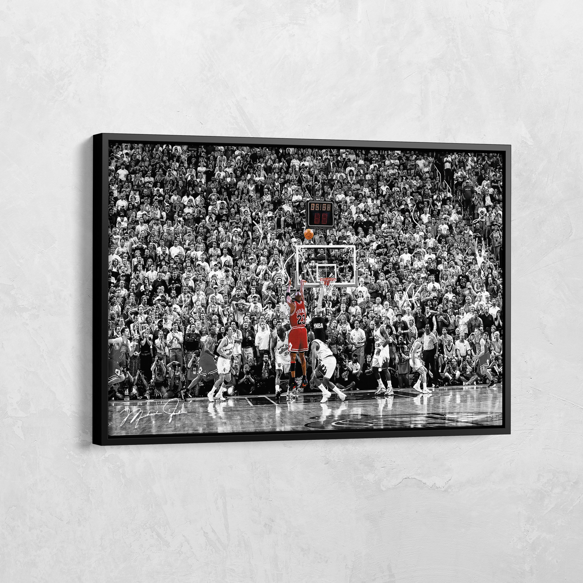 Michael Jordan Last Shot, Last Shot Print, Basketball Canvas | Inspire ...