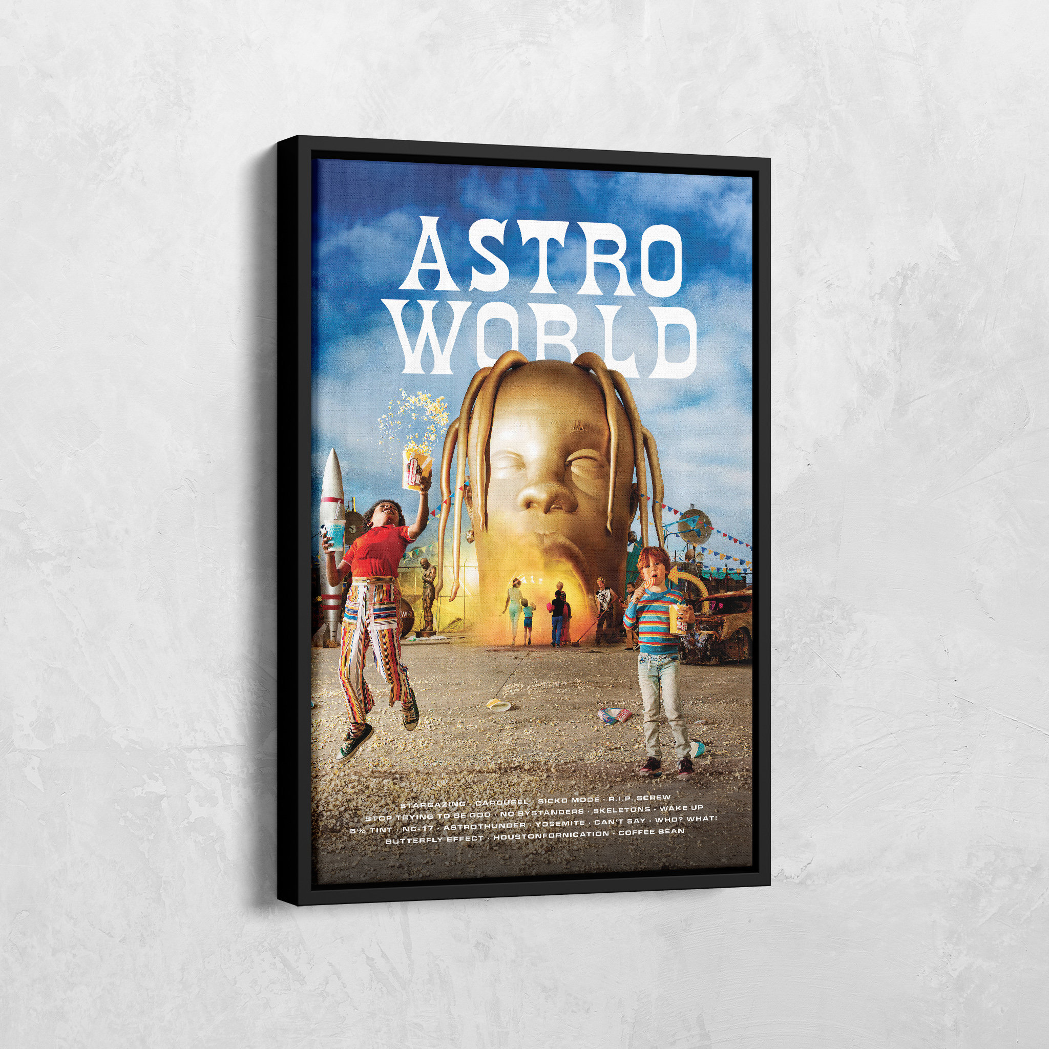 Travis Scott Astroworld Poster, Travis Scott Canvas, Album | Inspire Uplift