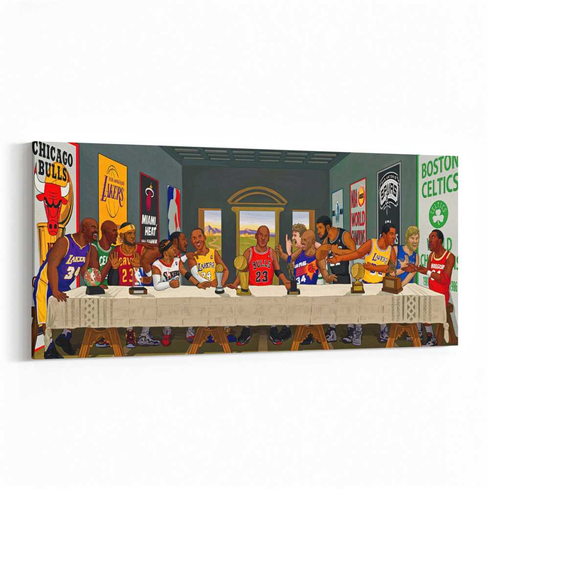 NBA All Star Team The Last Supper Canvas Poster, NBA All Sta | Inspire ...