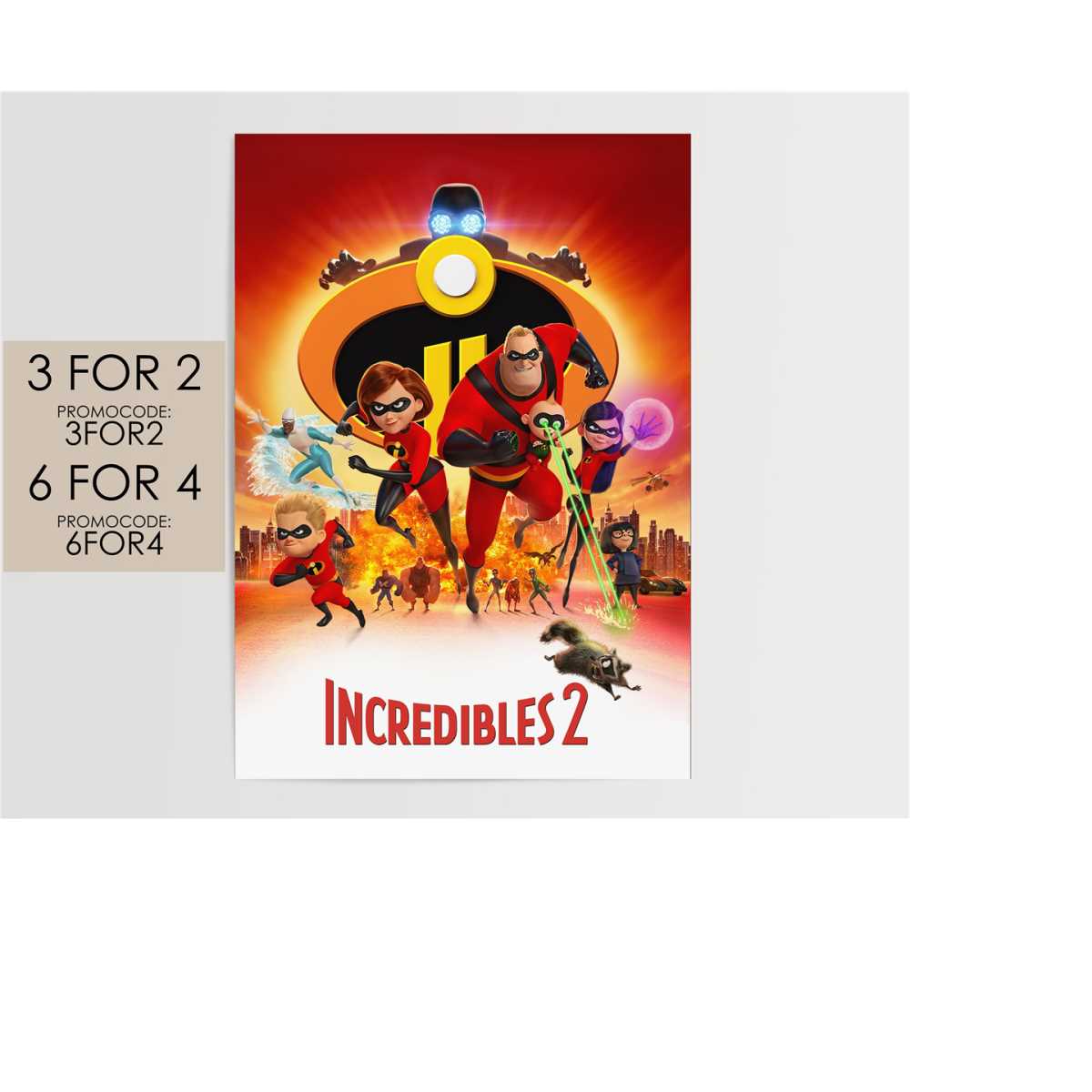 Incredibles 2 2018 Poster - Disney Pixar Movie Poster Art Fi | Inspire ...