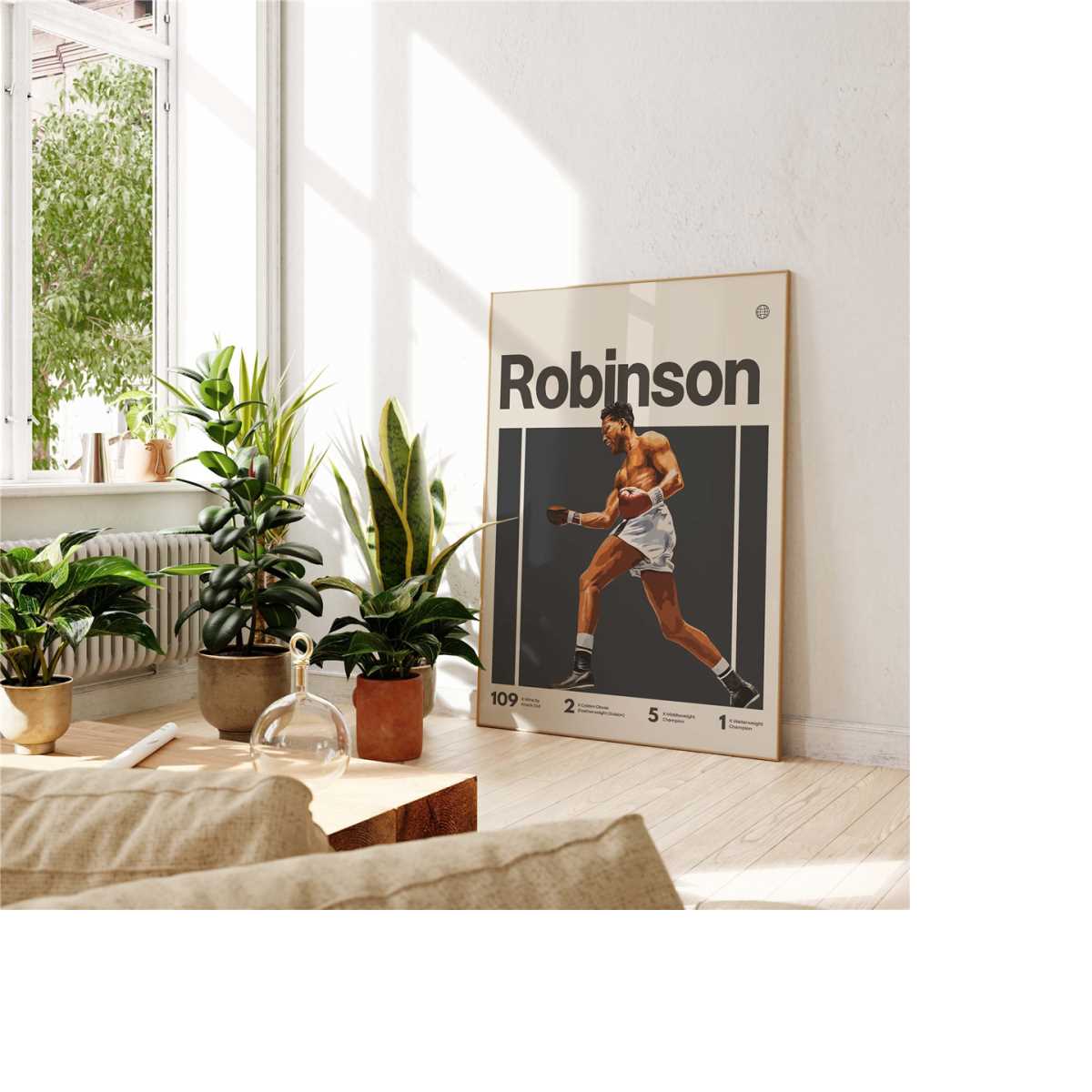 Sugar Ray Robinson Inspired Poster, Boxing Art Print, Mid-Ce | Inspire ...