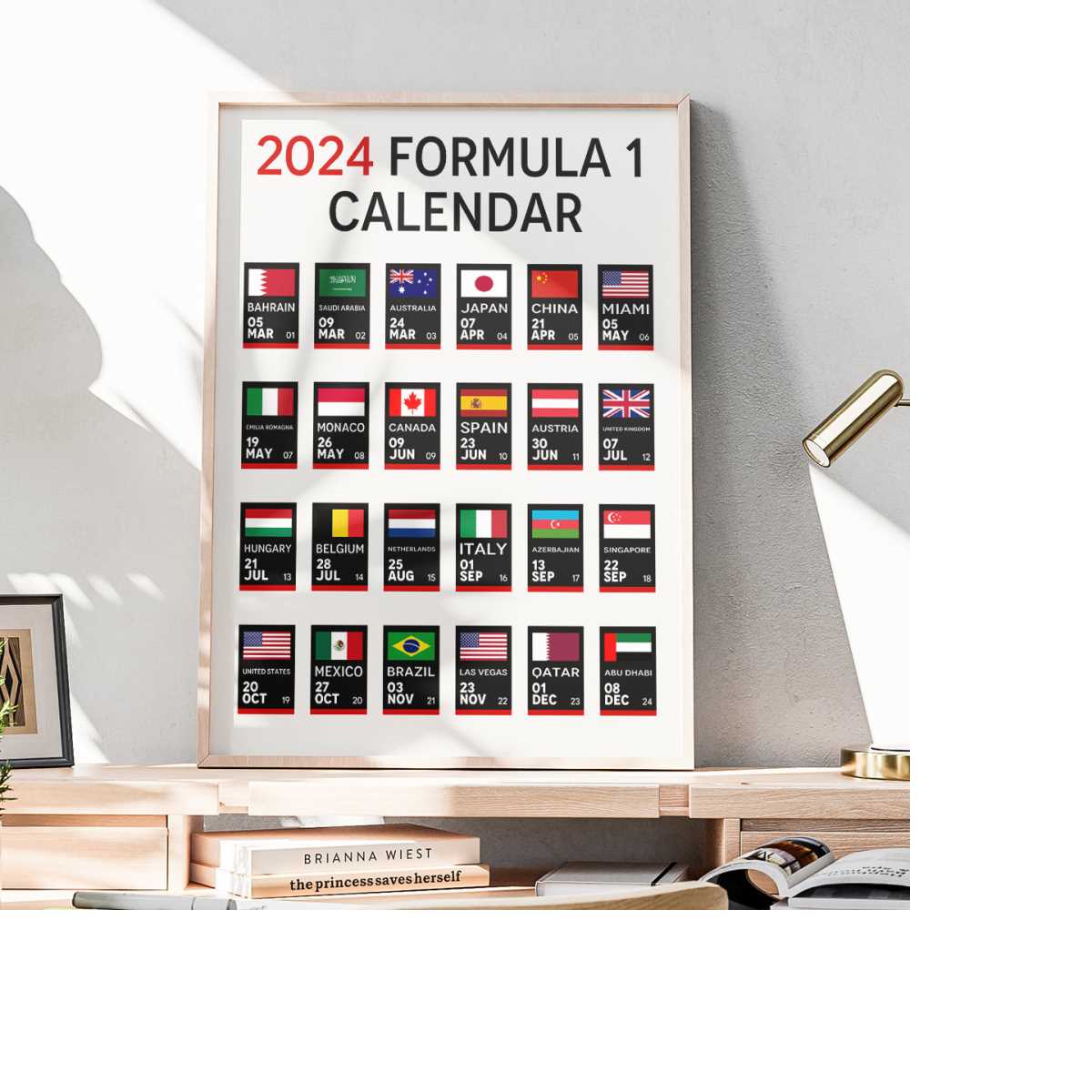 2024 Formula 1 Calendar, Formula 1 Circuits, Formula 1 Gift, | Inspire ...