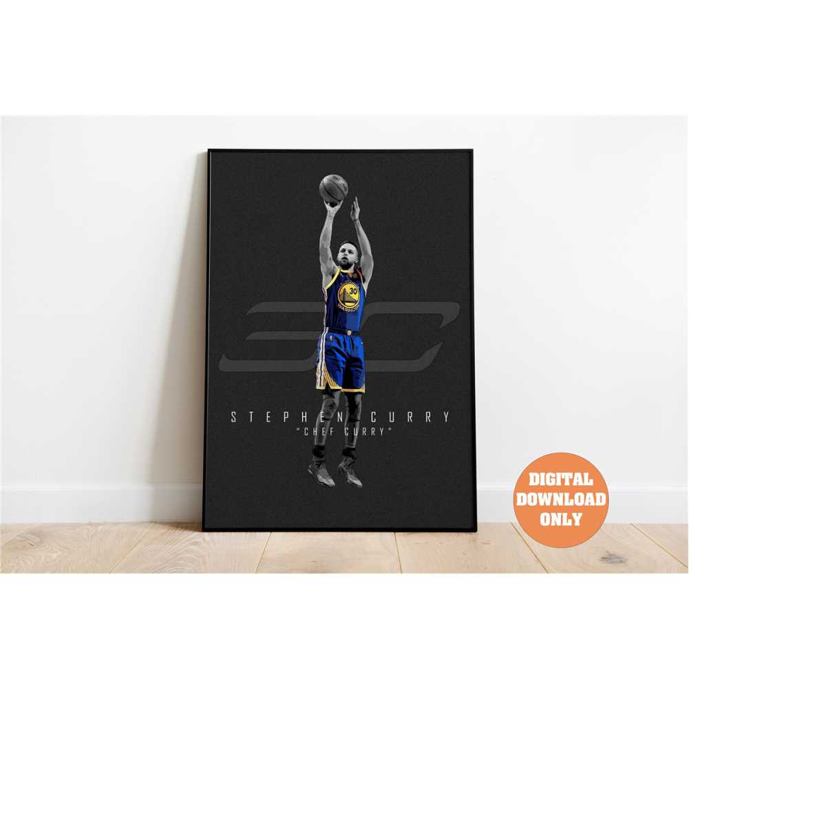 Minimalist Steph Curry Basketball Poster Digital Download | | Inspire ...
