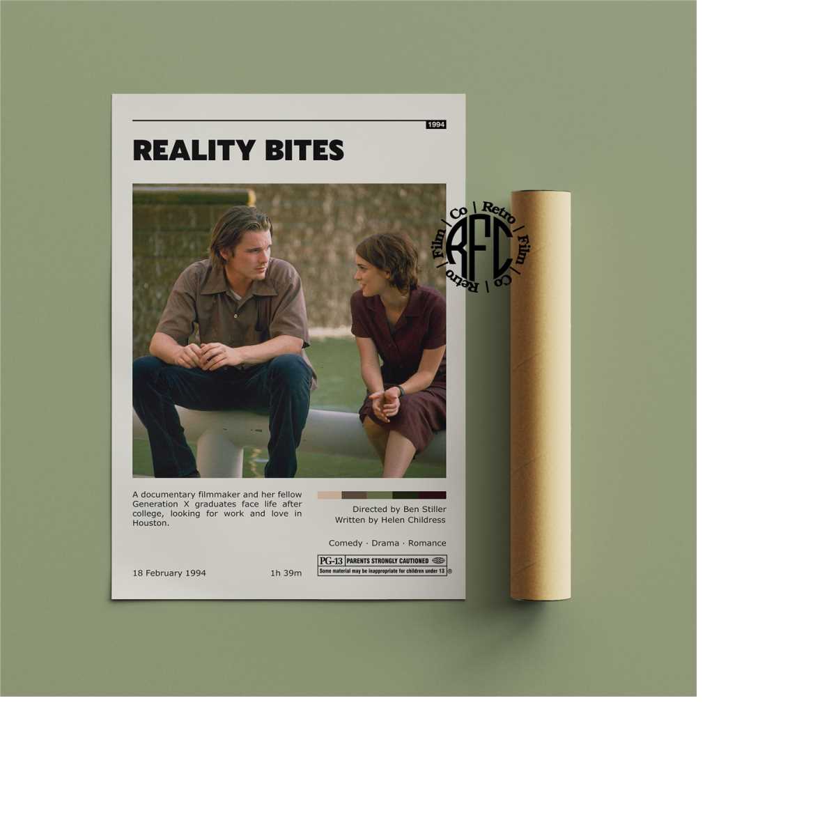 Reality Bites Retro Vintage Poster | Minimalist Movie Poster - Inspire ...