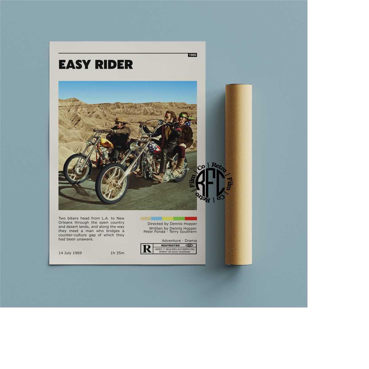 Easy Rider Retro Vintage Poster | Minimalist Movie Poster | | Inspire ...