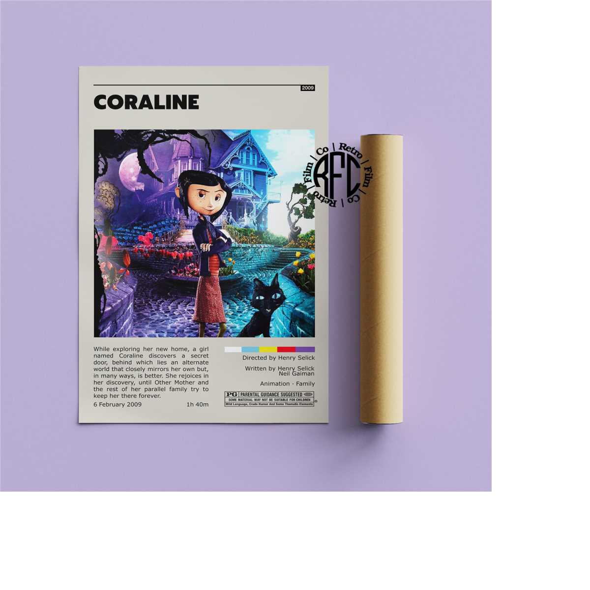 Coraline Retro Vintage Poster | Minimalist Movie Poster | Re - Inspire ...