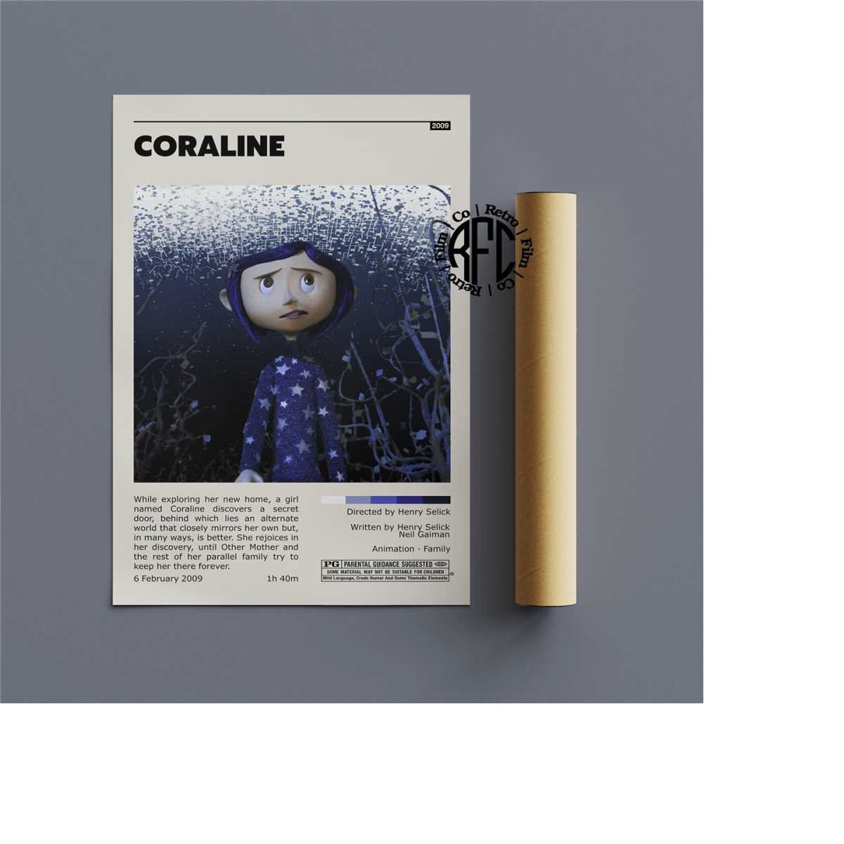 Coraline Retro Vintage Poster | Minimalist Movie Poster | Re | Inspire ...