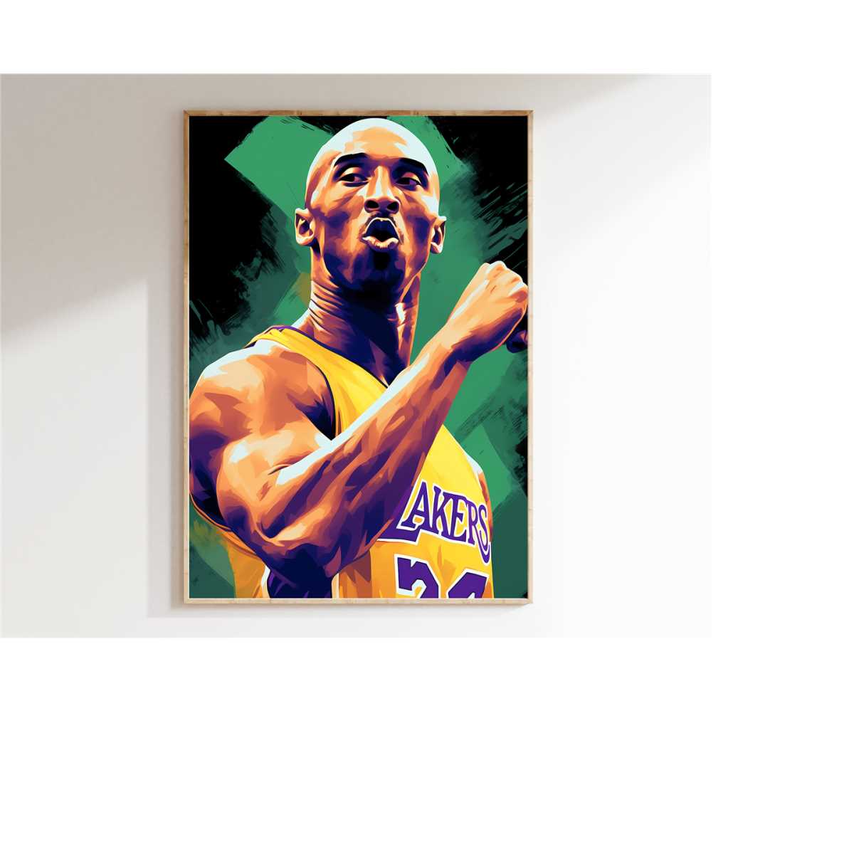 Kobe Bryant Poster Painting, Inspirational Wall Art, Basket | Inspire ...