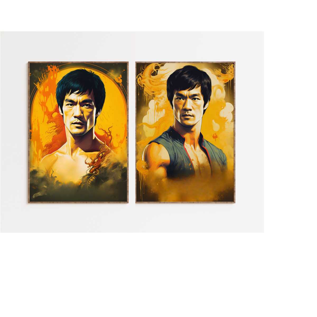 Bruce Lee Poster Duo, Inspirational Wall Art, Martial Arts W | Inspire ...
