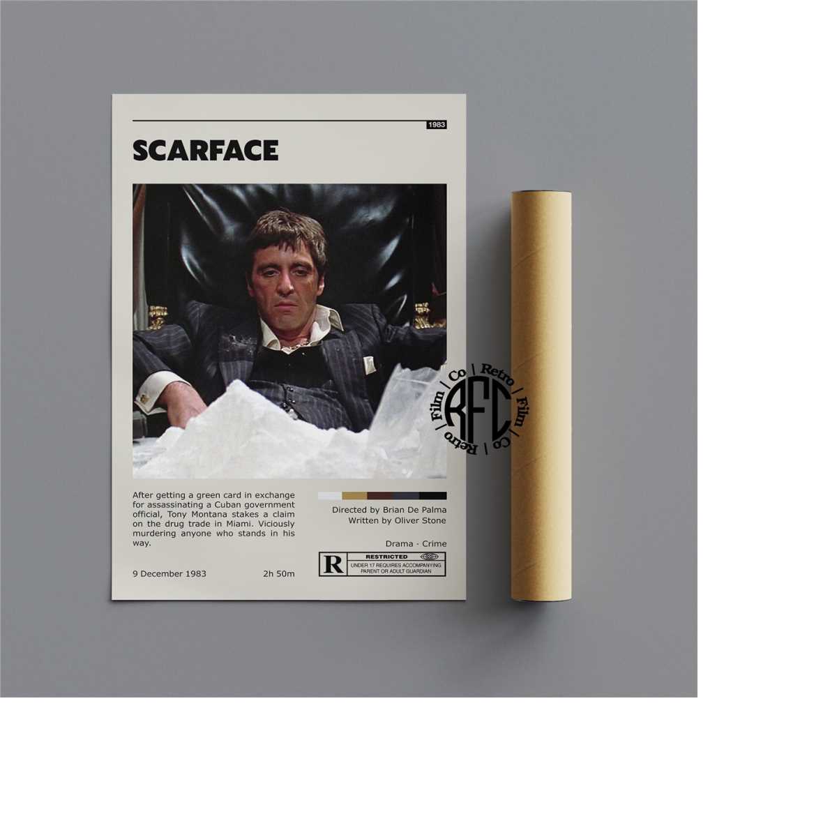 Scarface Retro Vintage Poster | Minimalist Movie Poster | Re | Inspire ...