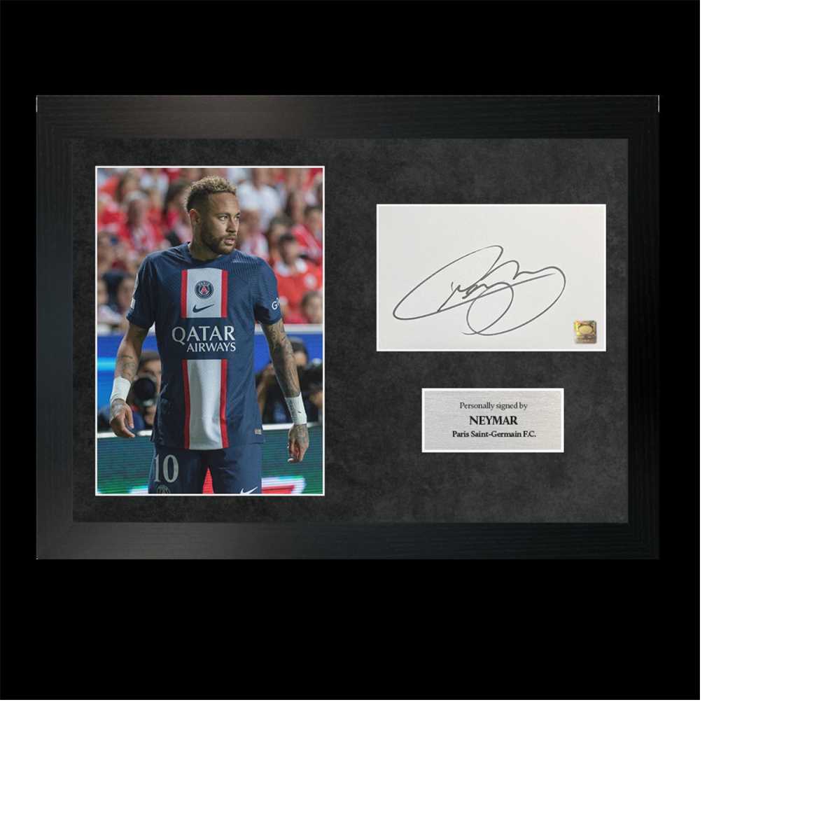 Neymar | A4 Hand-Signed Photo Frame W/ COA | Inspire Uplift