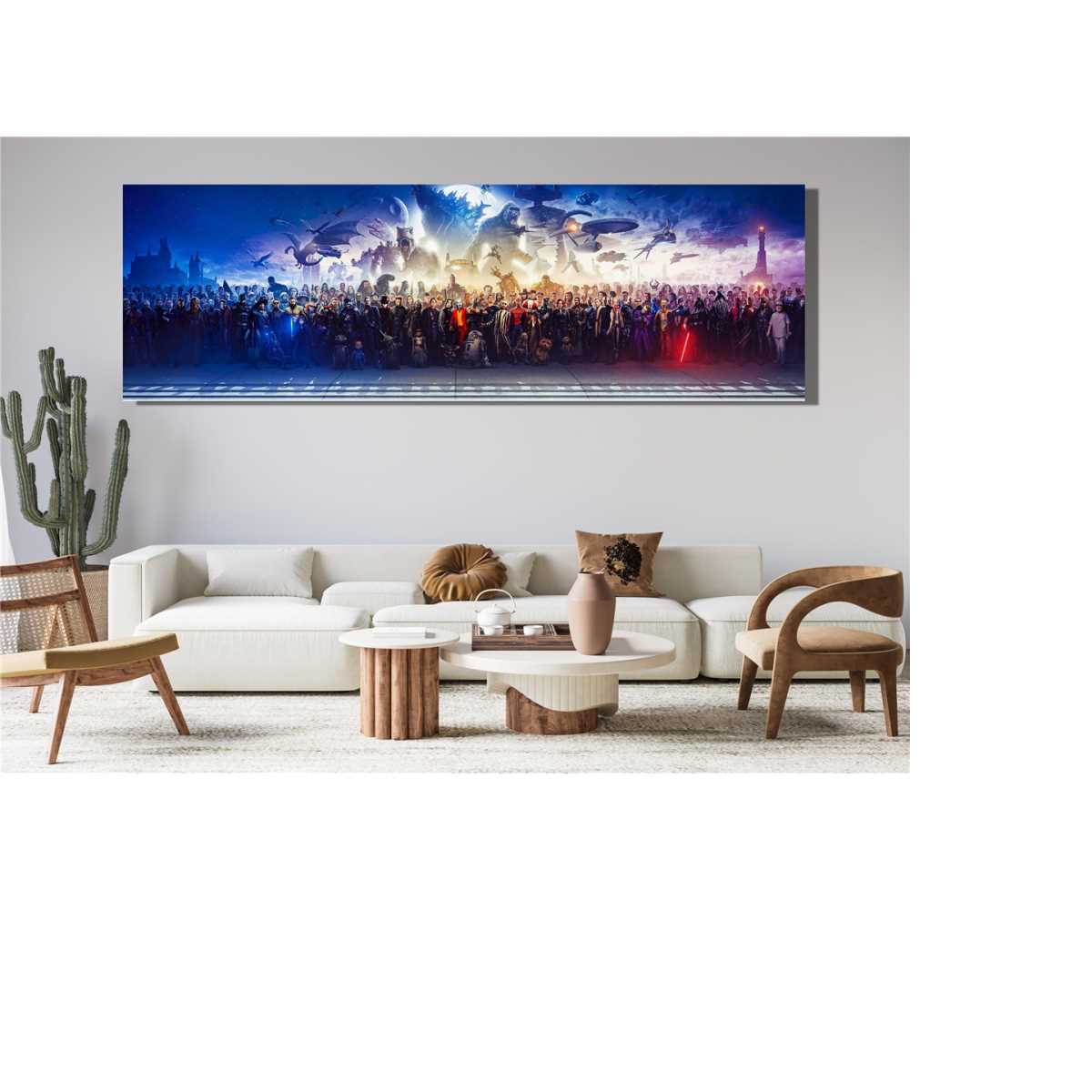 150 Movie Blockbuster Characters Panorama Wall Art/Canvas/Po | Inspire ...