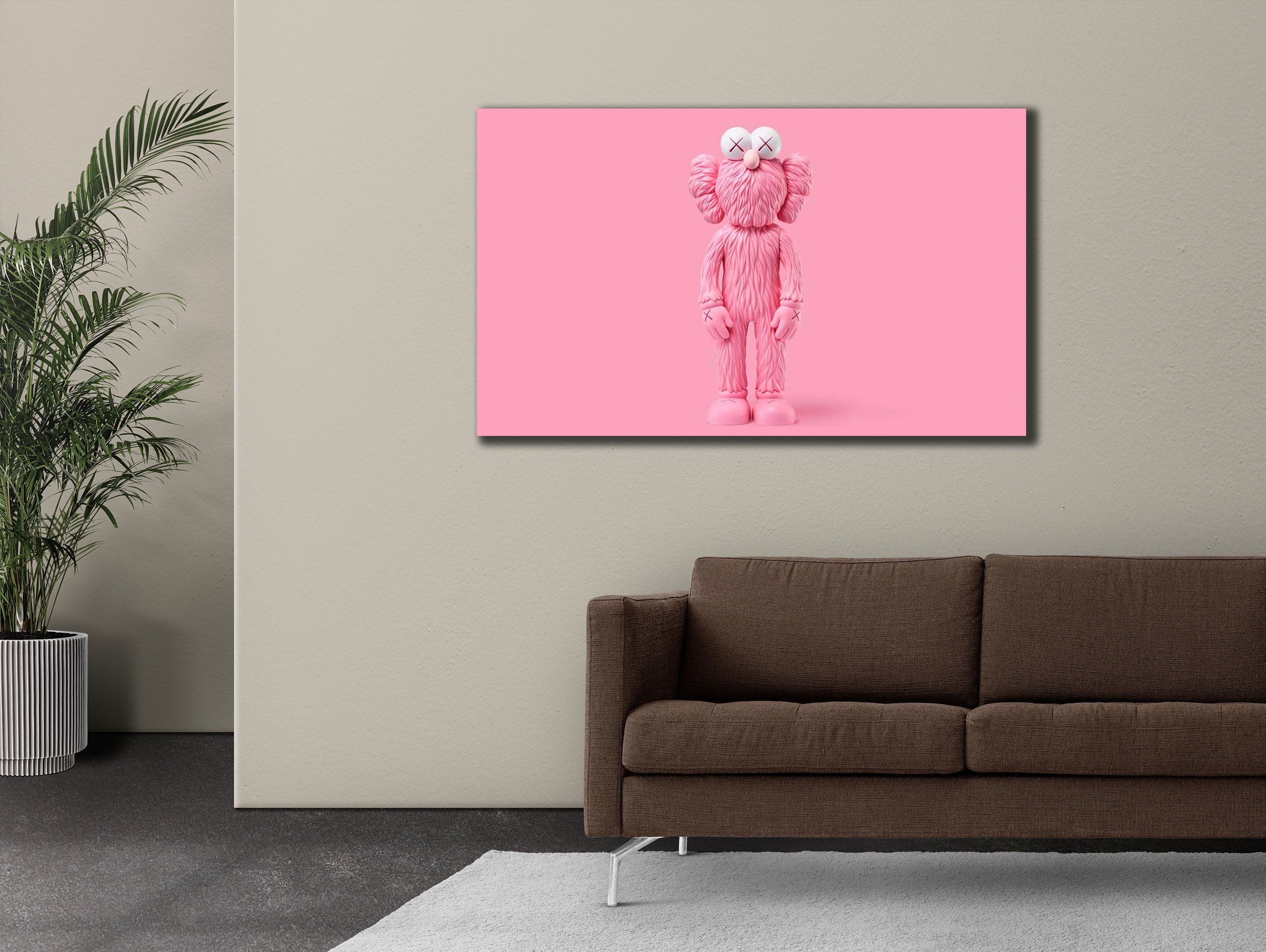 KAWS Hypebeast Graffiti Art,Pink Kaws Wall Art, Kaws Digita | Inspire ...