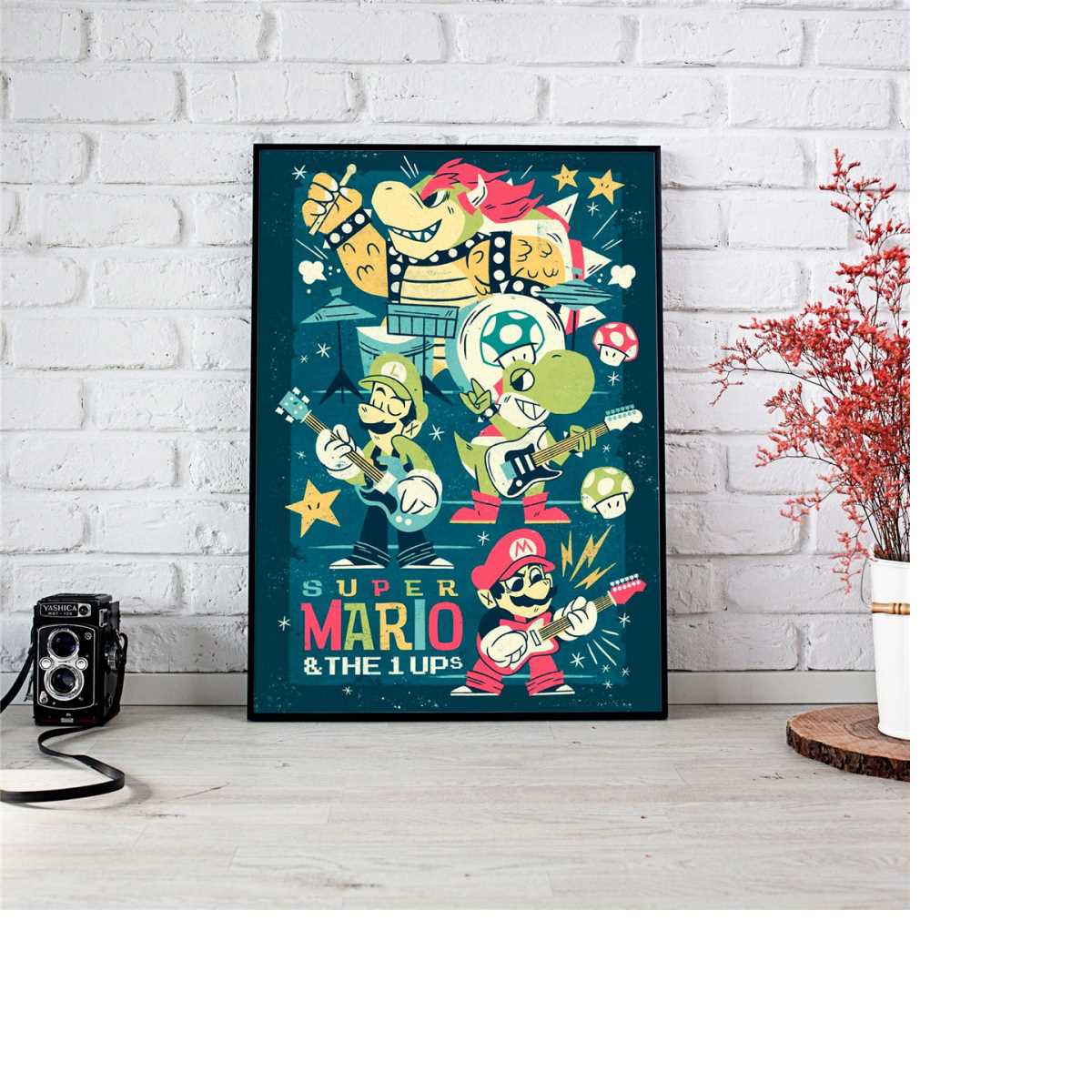 mario bros poster- super mario bros poster - mario bros retr | Inspire ...