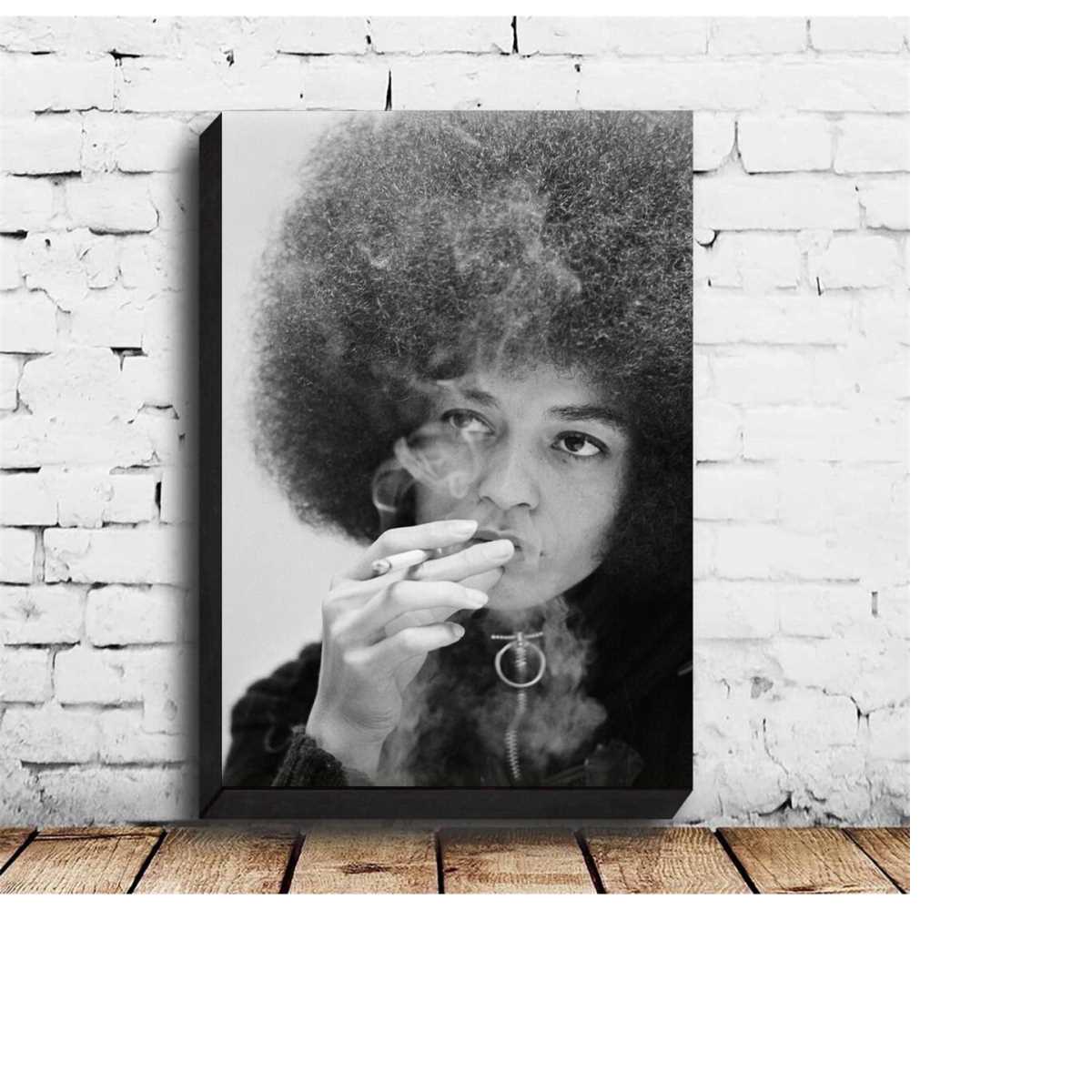 Angela Davis Smoking Poster Canvas Wall Art Picture for Livi | Inspire ...