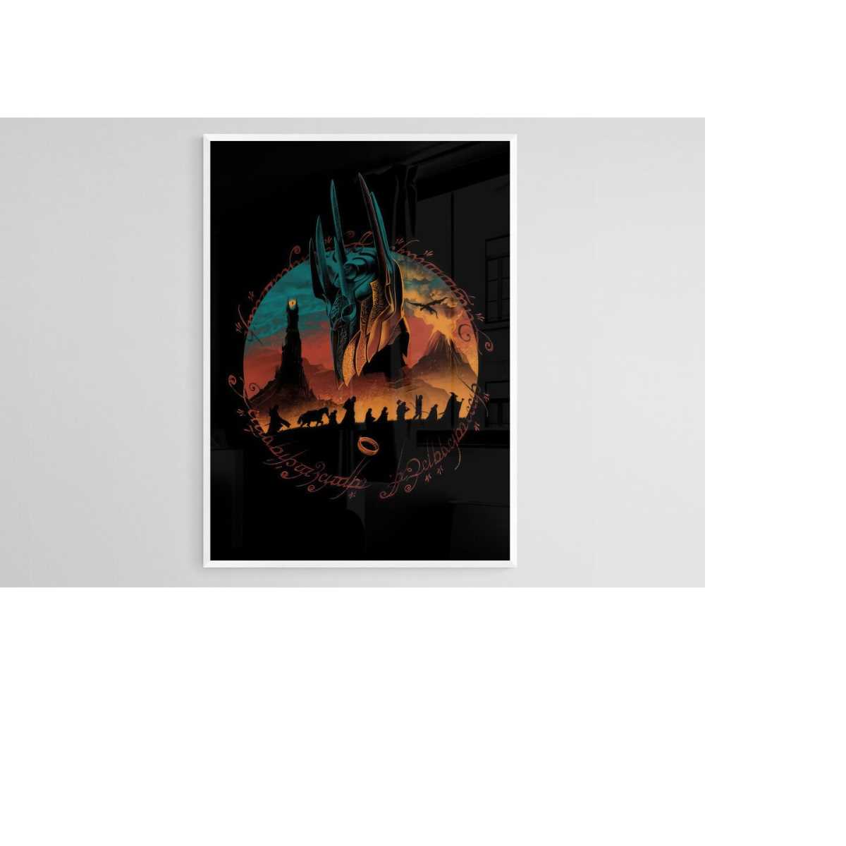 Sauron Poster, Sauron Art, The Lord Of The Rings Print, Movi | Inspire ...