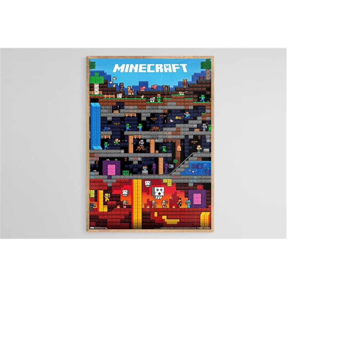 Minecraft Poster, Game Poster, Minecraft Art, Digital Poster | Inspire ...