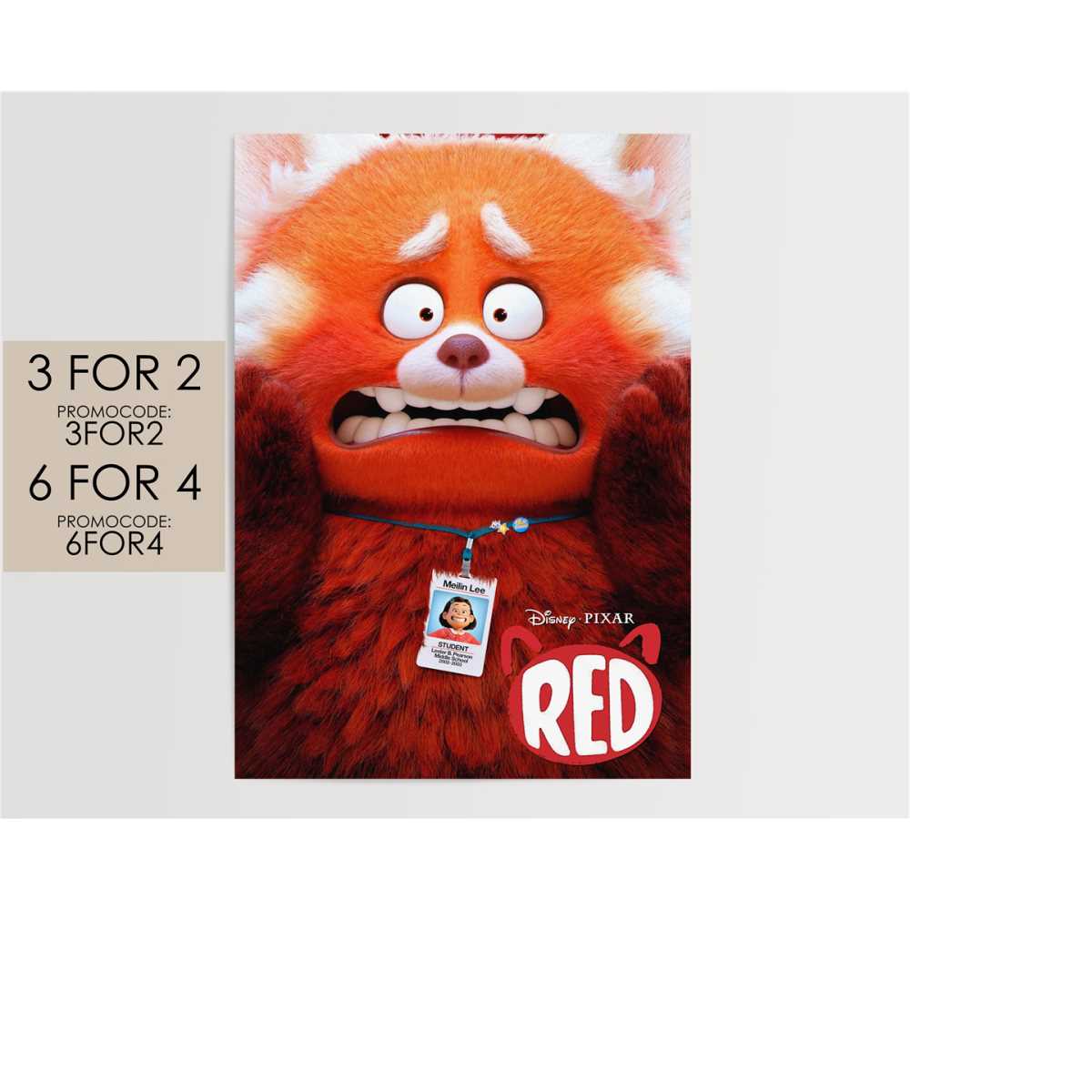 Turning Red 2022 Poster - Disney Pixar Movie Poster Art Film | Inspire ...