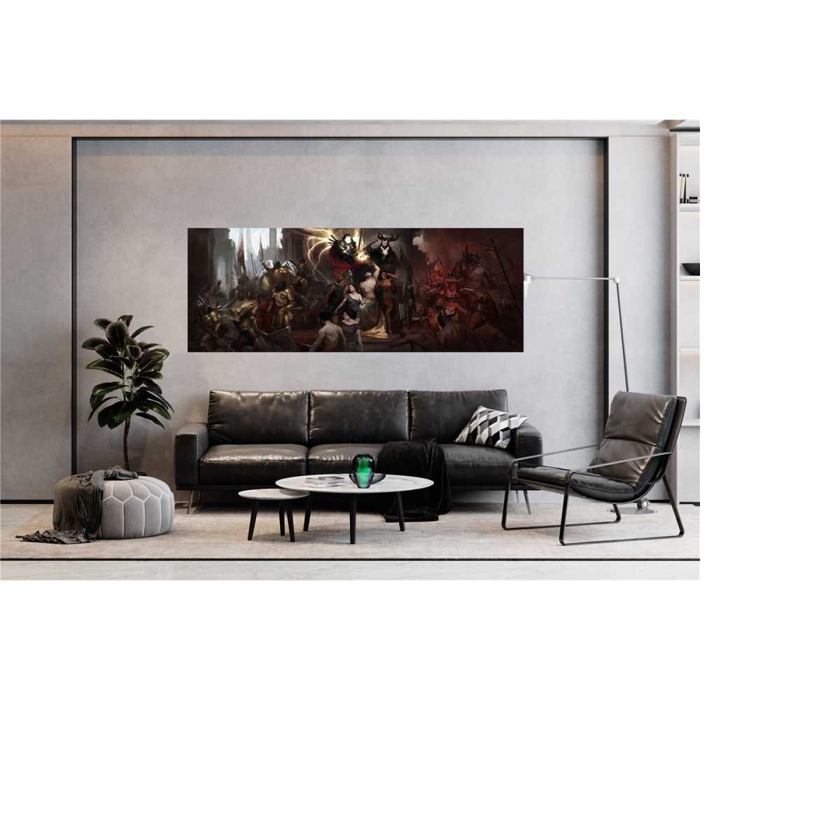 Diablo IV Lilith Canvas, Diablo 4 Lilith vs Inarius Poster C | Inspire ...