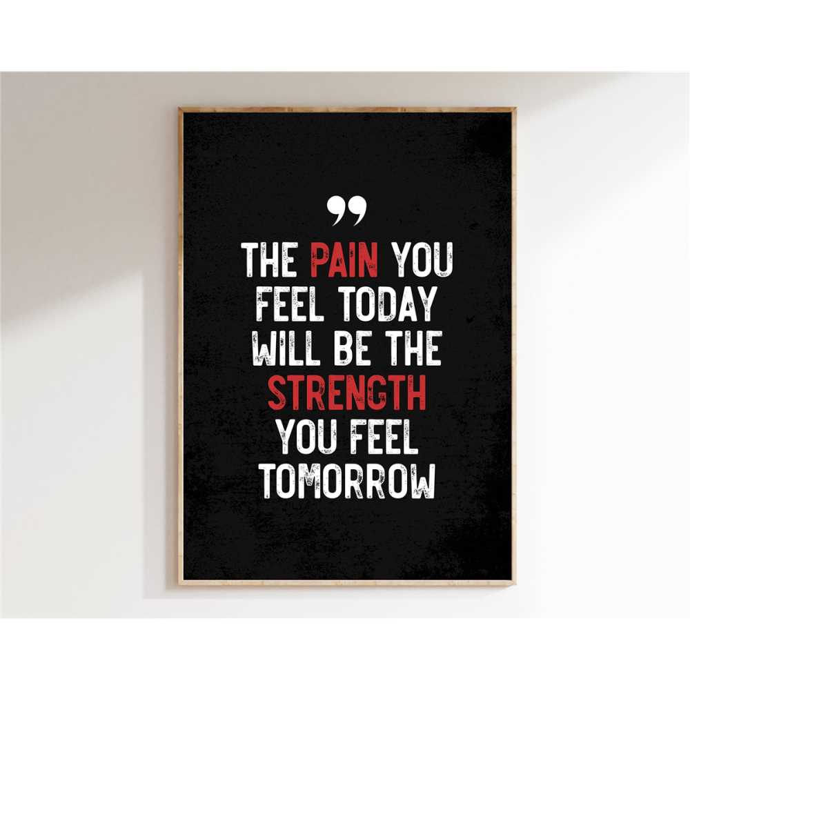 Motivational Quote Poster | Pain and Strength | High-Resolut | Inspire ...