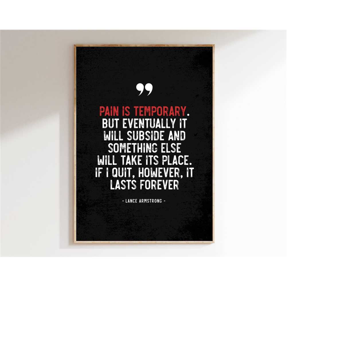 Motivational Quote Poster | Lance Armstrong | High-Resolutio | Inspire ...