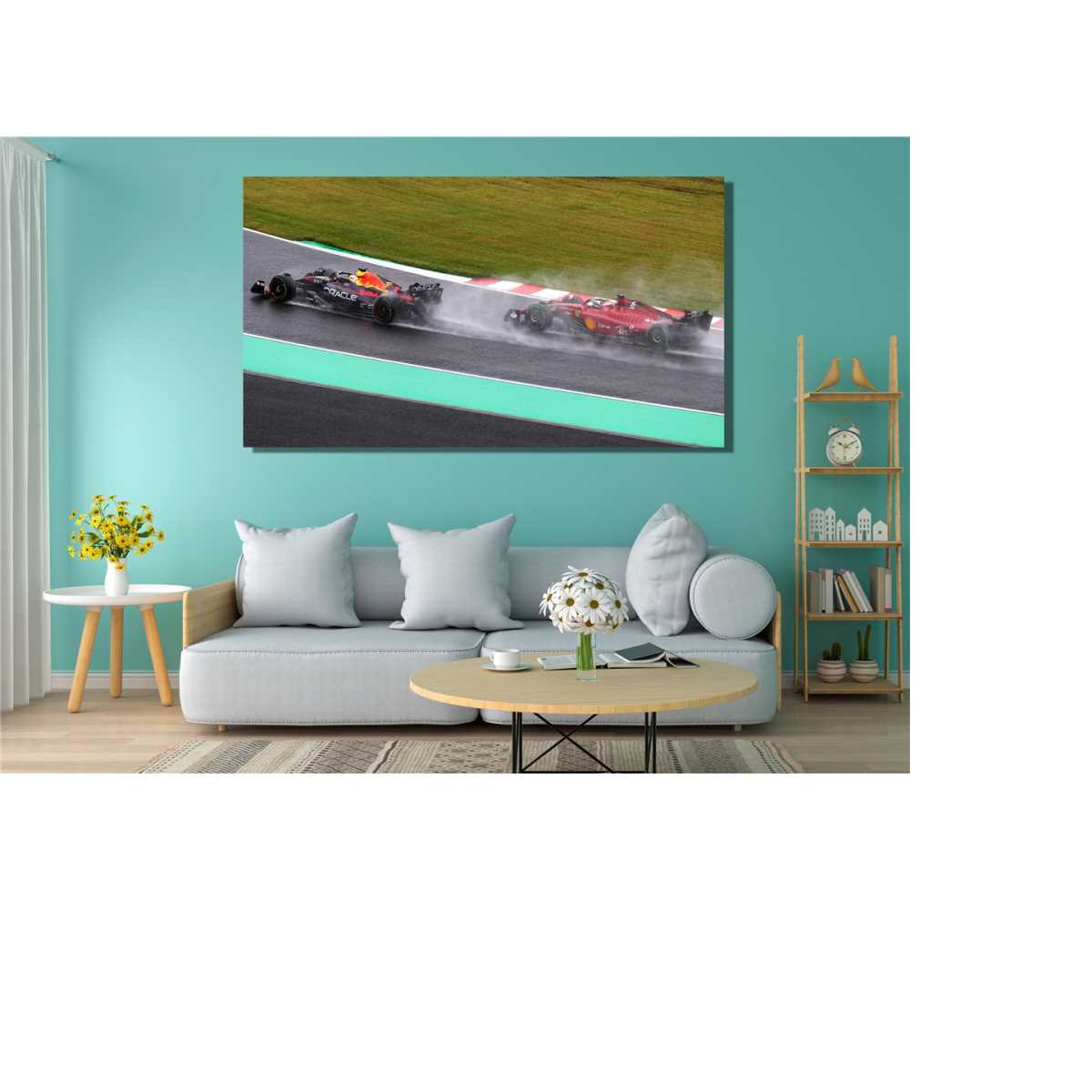 Max Verstappen vs Charles Leclerc Canvas Wall Art , Max Vers | Inspire ...