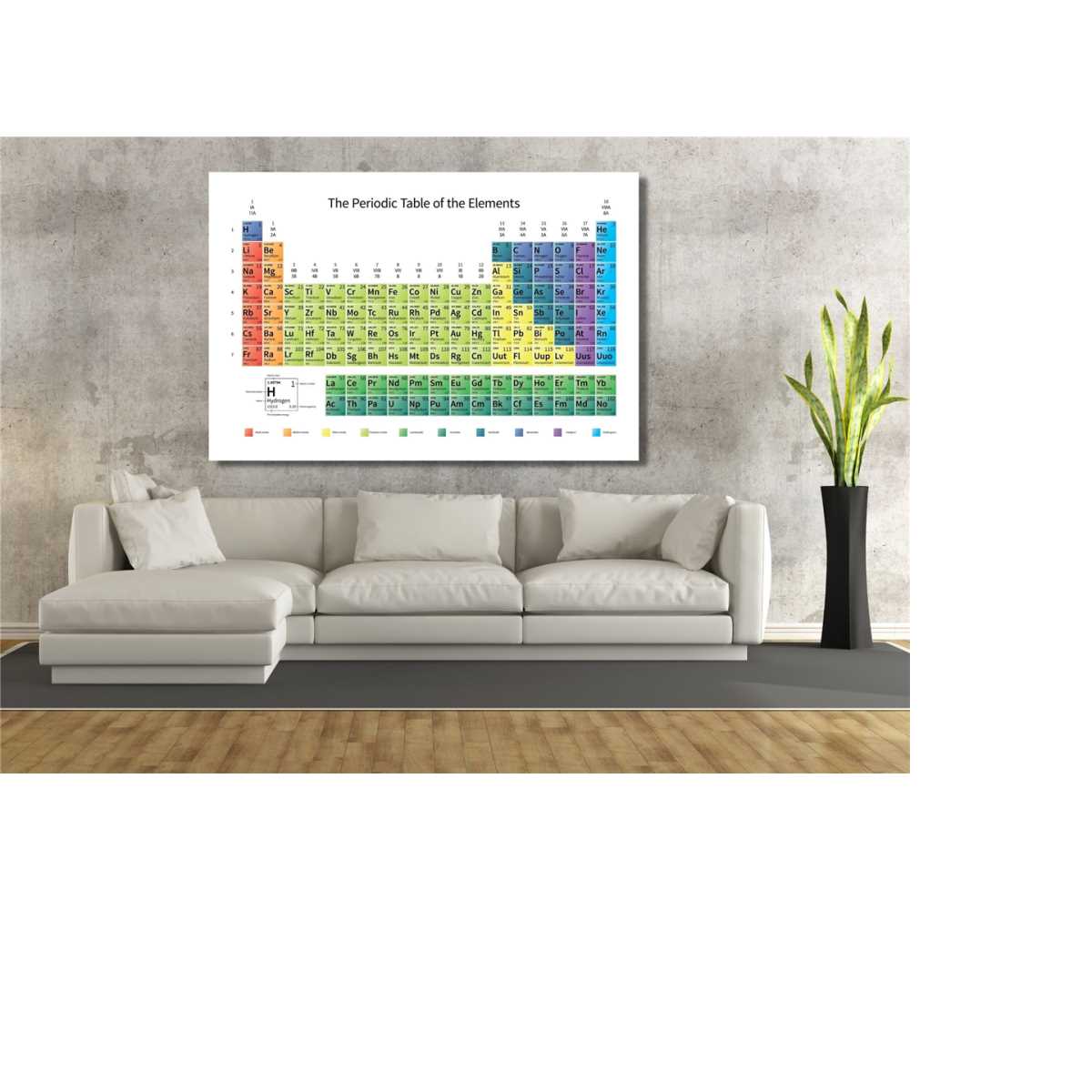 Chemical Elements Table Canvas Wall Art, Periodic table of | Inspire Uplift