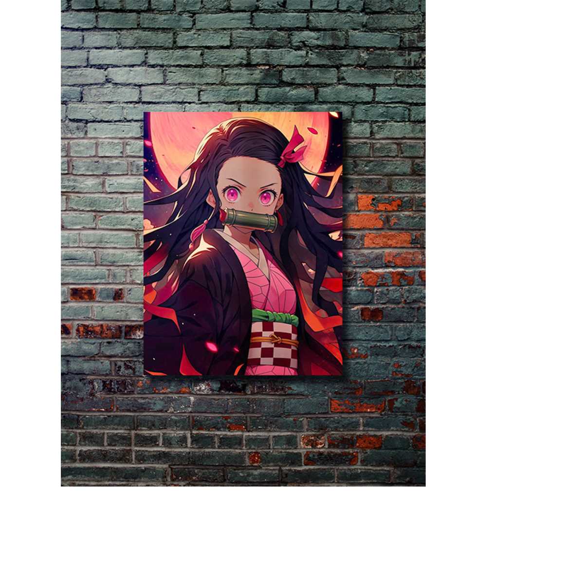 Nezuko - Demon Slayer - Anime & Manga Design Metal Poster, M | Inspire ...