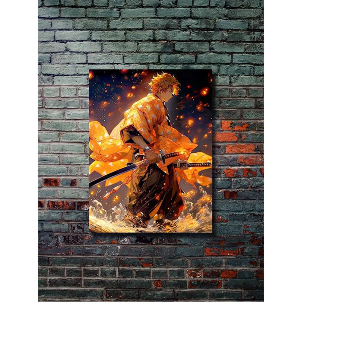 Zenitsu - Demon Slayer - Anime & Manga Design Metal Poster, | Inspire ...