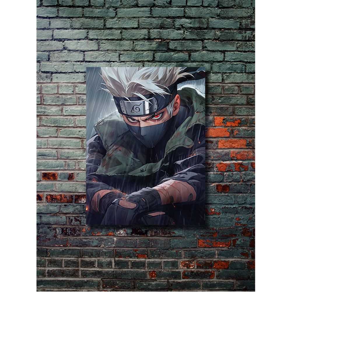 Kakashi Hatake - Naruto - Anime & Manga Design Metal Poster, | Inspire ...