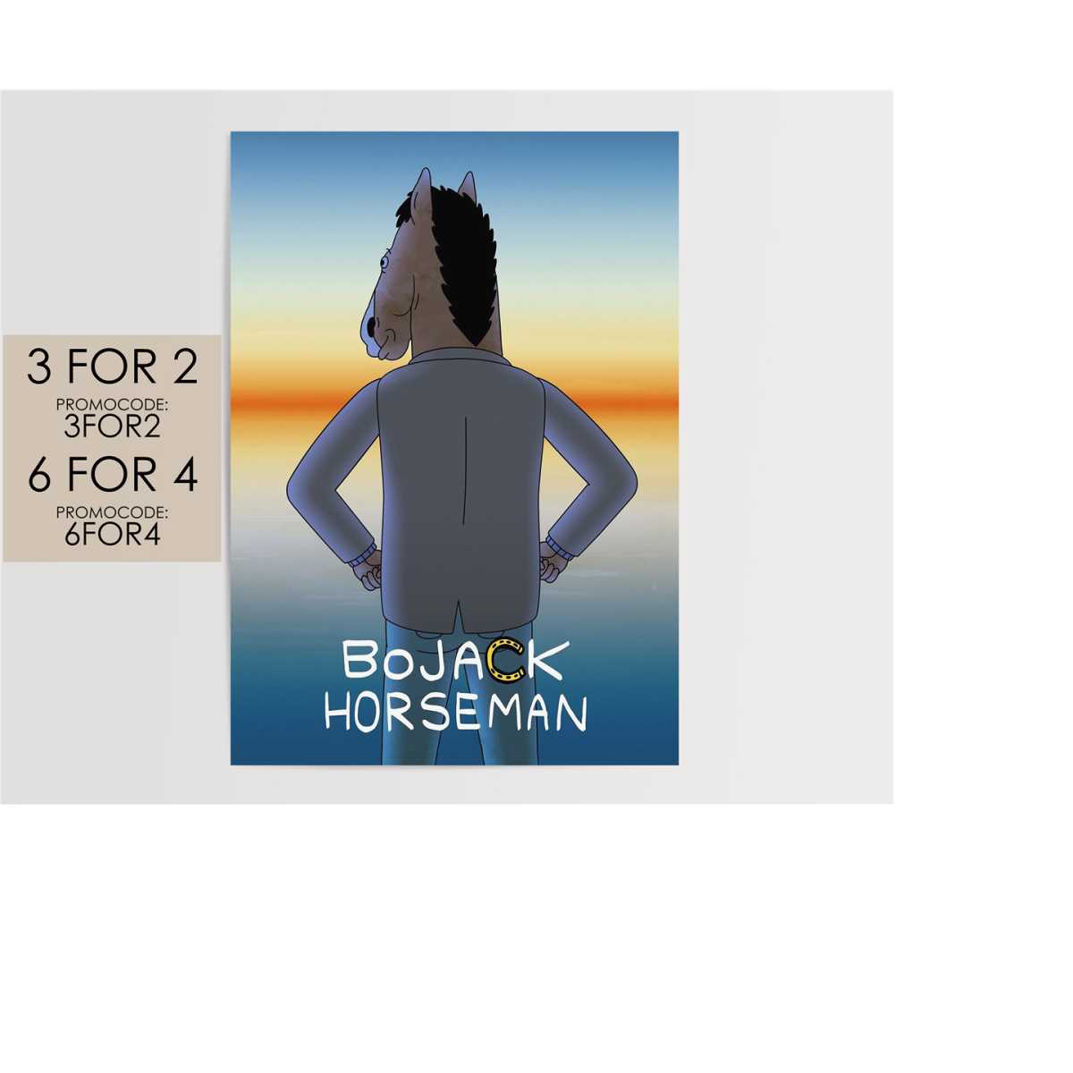 BoJack Horseman Poster - TV Movie Poster Art Film Print Gift | Inspire Uplift