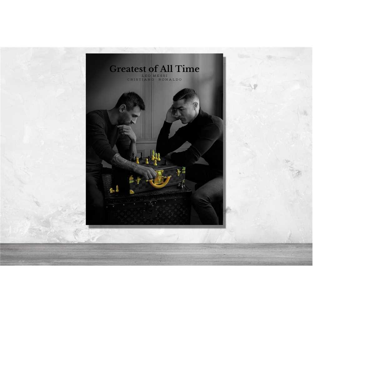 Messi Ronaldo Chess Poster, Lionel Messi and Ronaldo Paintin | Inspire ...
