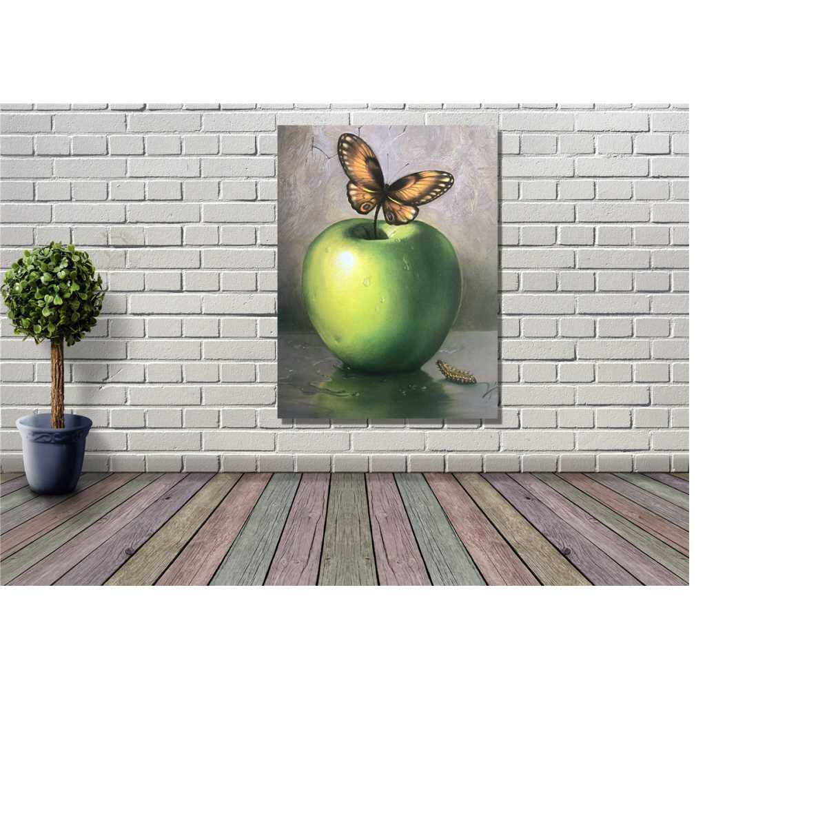 Salvador Dali Apple Print, Surrealist Canvas Wall, Salvador | Inspire ...