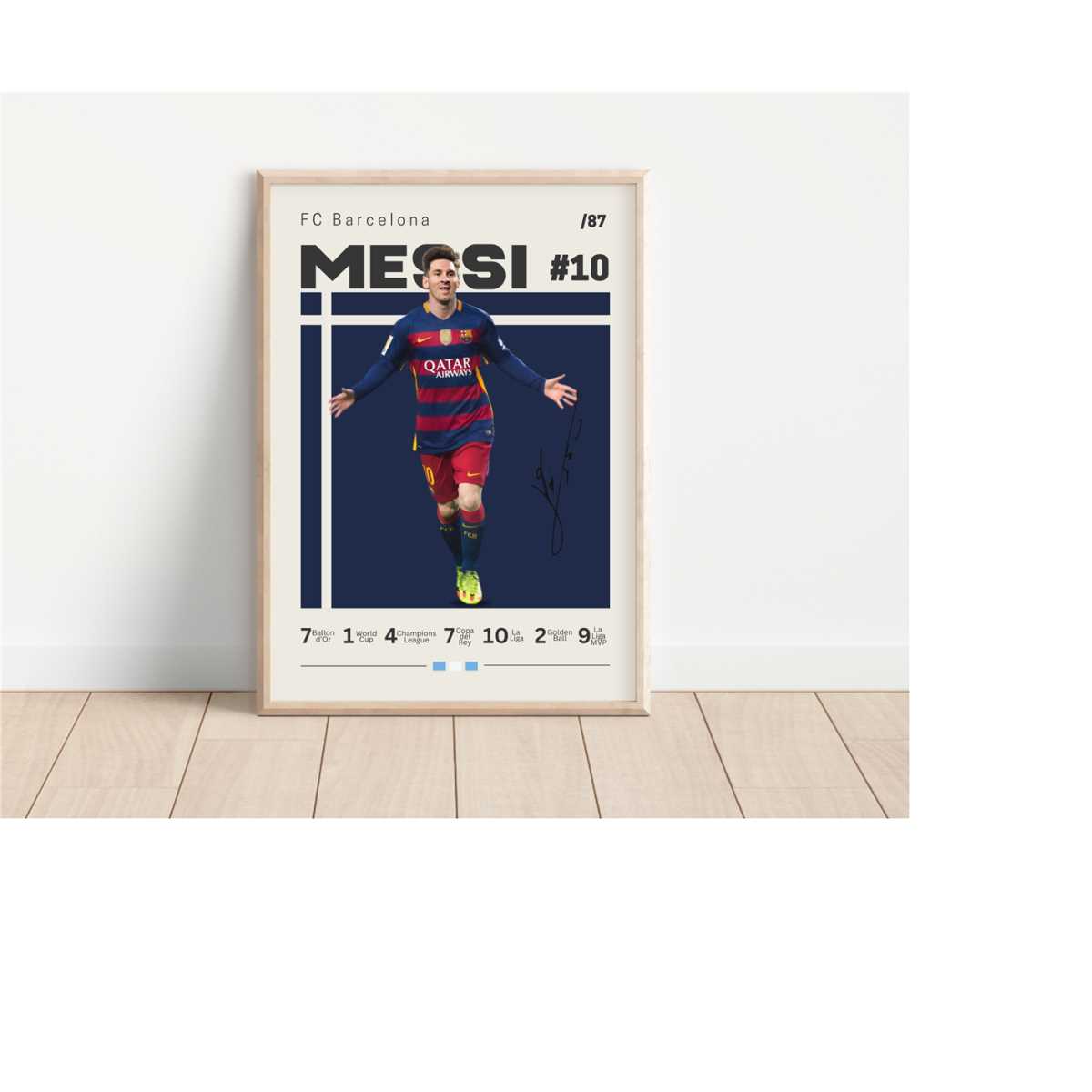 Lionel Messi Poster, FC Barcelona, Football Print, Football | Inspire ...
