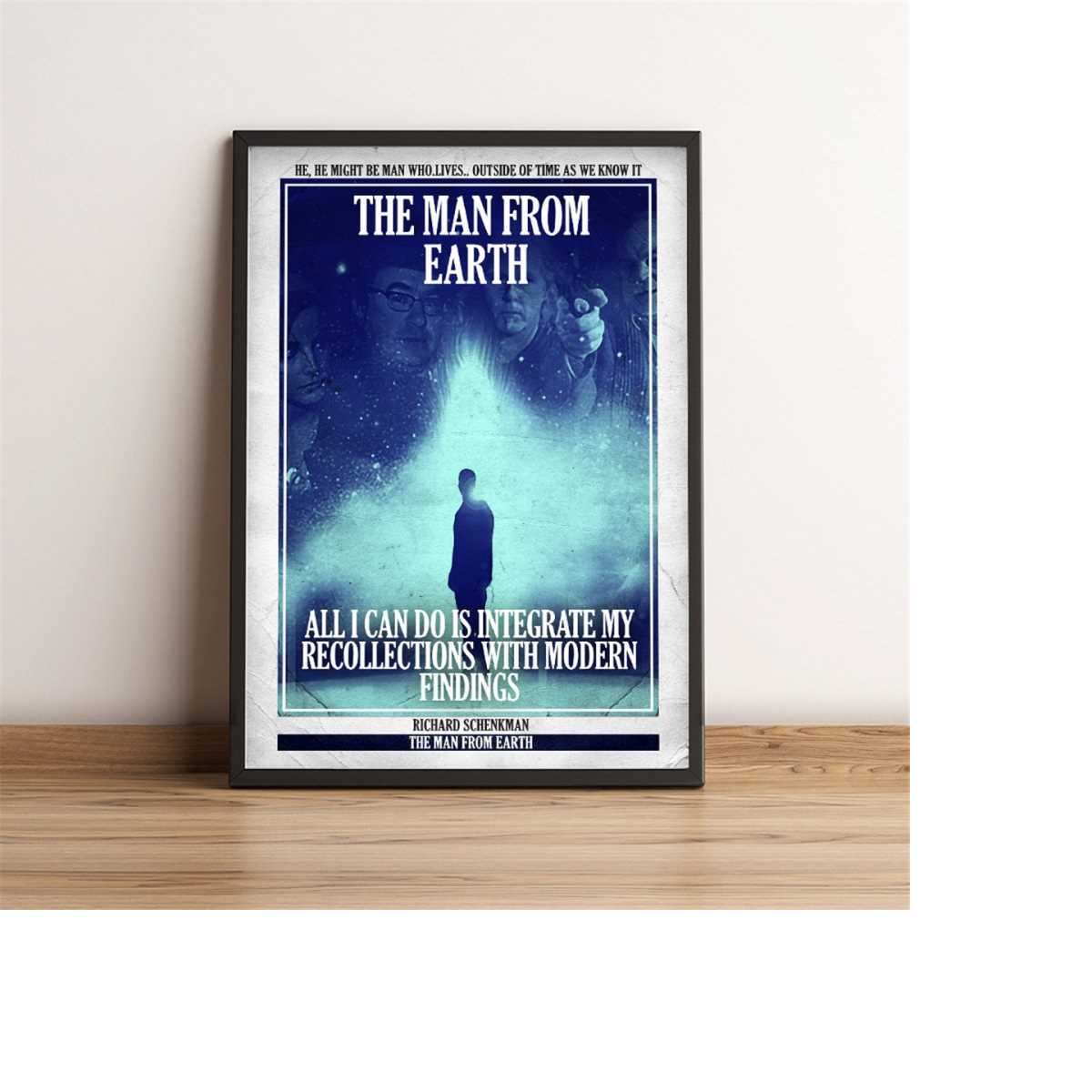 The Man from Earth | Cult Film Poster | Vintage Retro Art Pr | Inspire ...