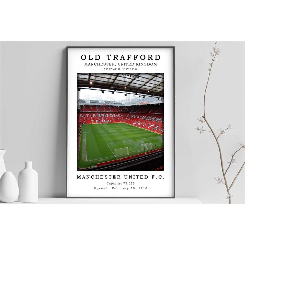 Old Trafford Stadium Canvas | Old Trafford Poster Print | Di | Inspire ...