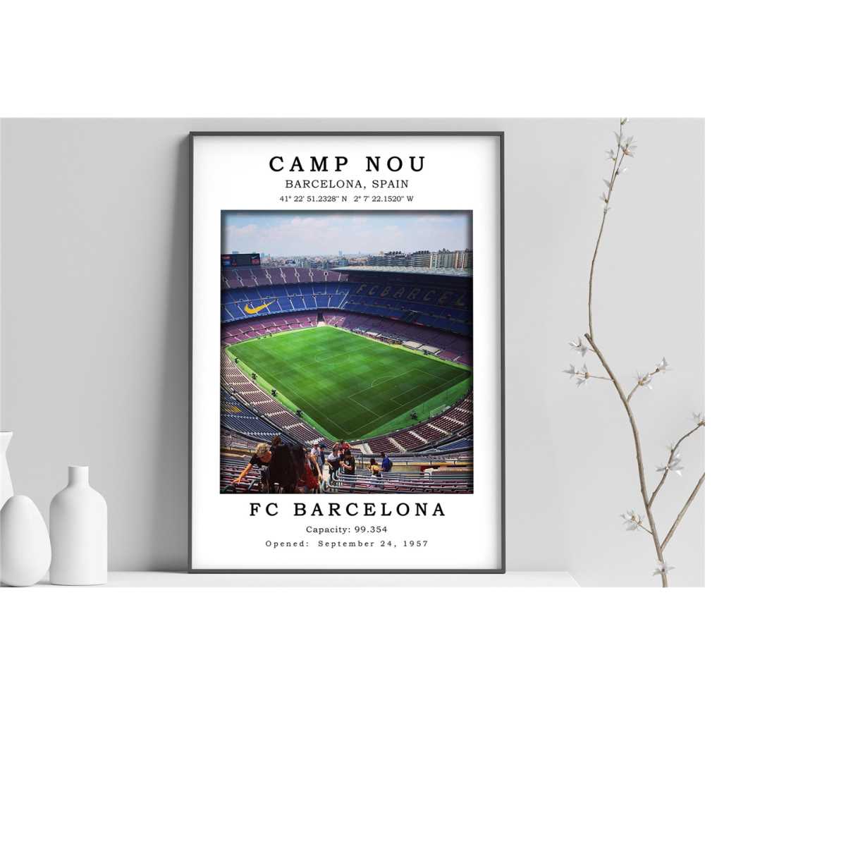 Nou Camp Canvas Poster | Camp Nou Stadium Print | Soccer Sta | Inspire ...