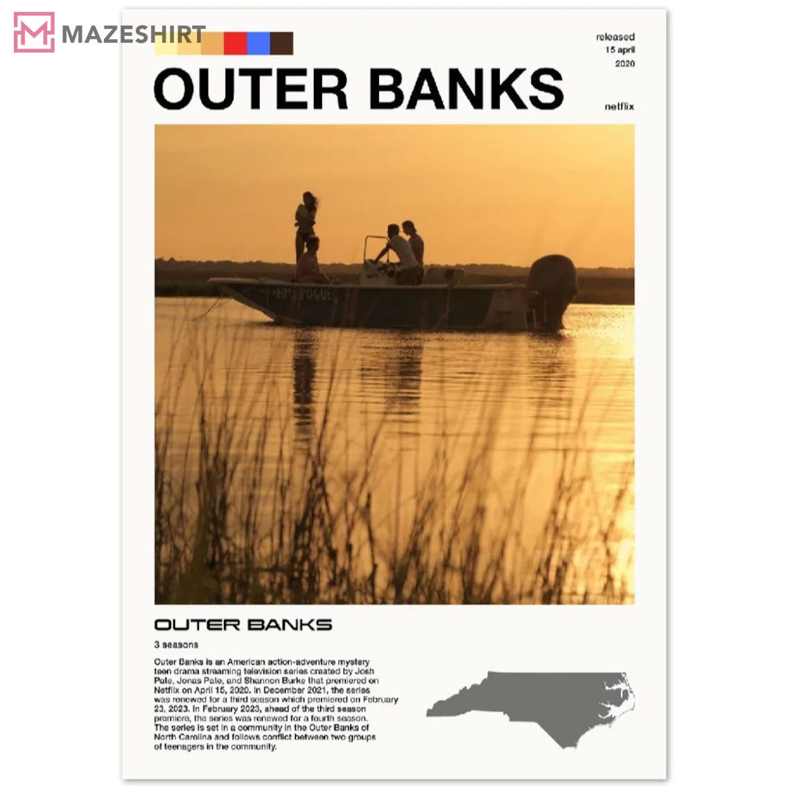 Outer Banks Netflix The Series Original Poster | Inspire Uplift