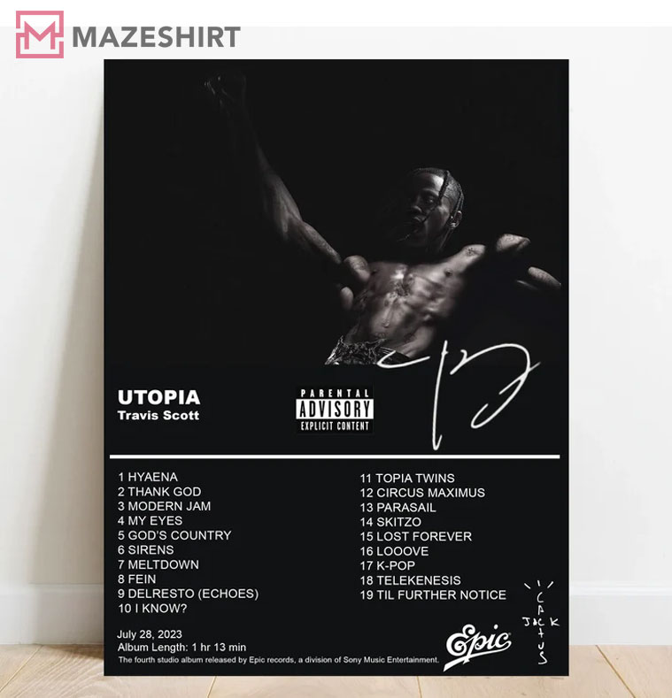 Travis Scott Utopia Album Poster | Inspire Uplift