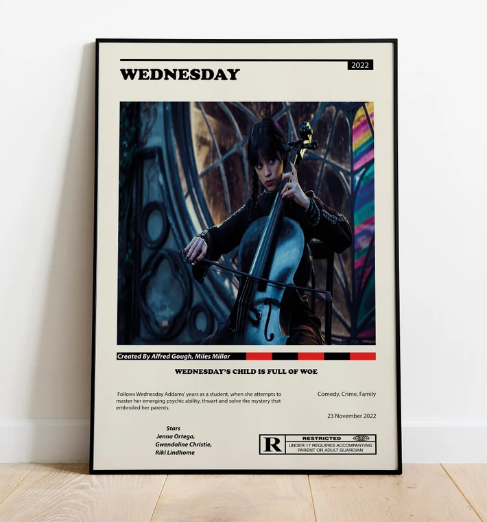 Wednesday TV Show Wednesday Addams Best Poster | Inspire Uplift