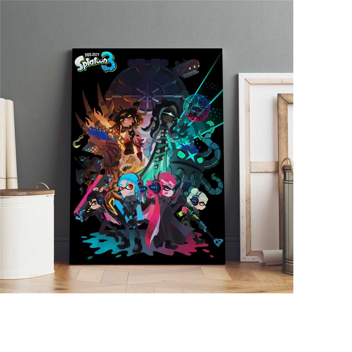 Splatoon Poster, Inklings Wall Art, Premium Canvas Print, Ga | Inspire ...