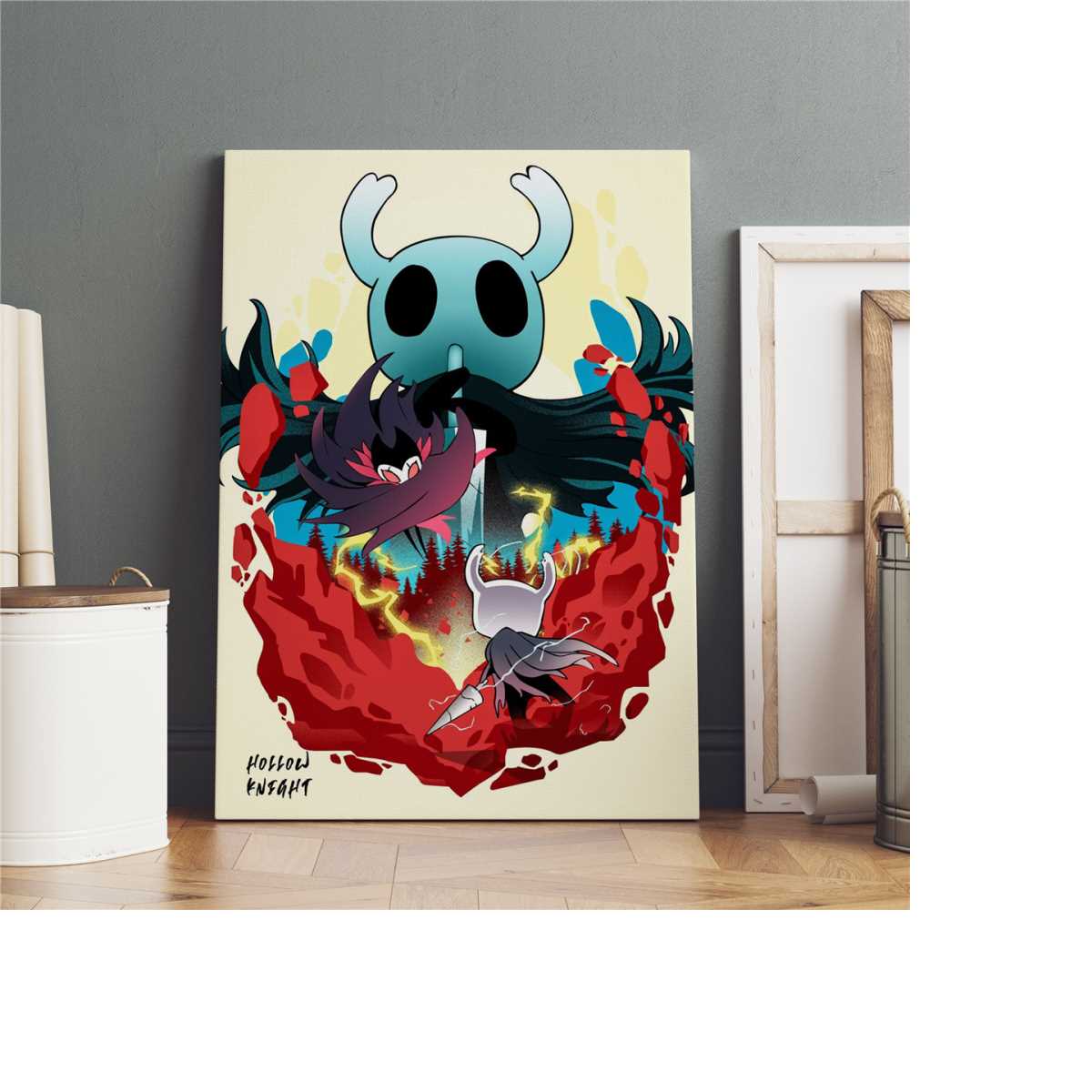 Hollow Knight Poster, Hallownest Wall Art, Premium Canvas Pr | Inspire ...