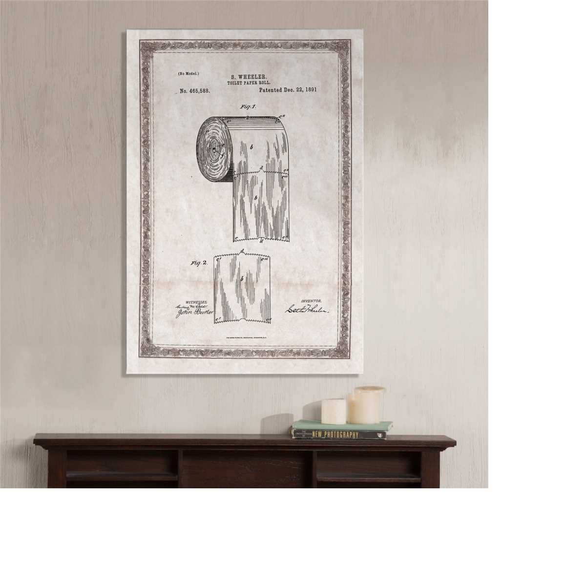 Toilet paper pattern - perfect for bathroom - blueprint, ant | Inspire ...