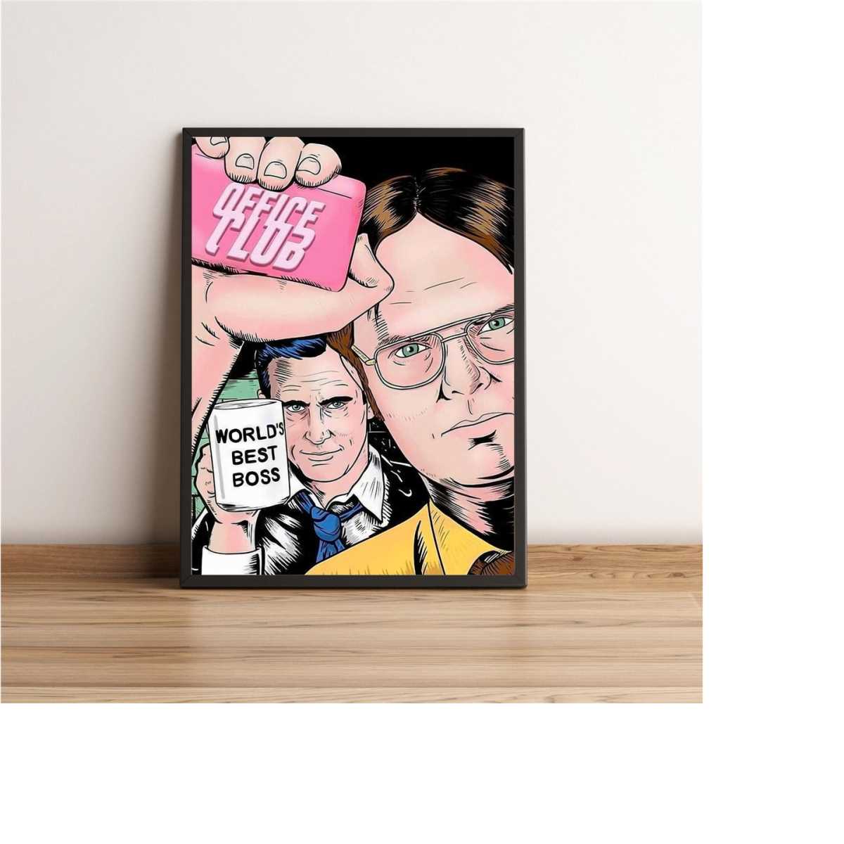 The Office Fight Club Poster, The Office Wall Art, Art Print - Inspire ...